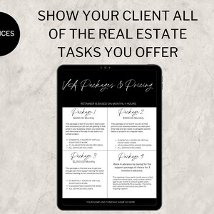 Real Estate Virtual Assistant Services Template (editable Canva) - Etsy