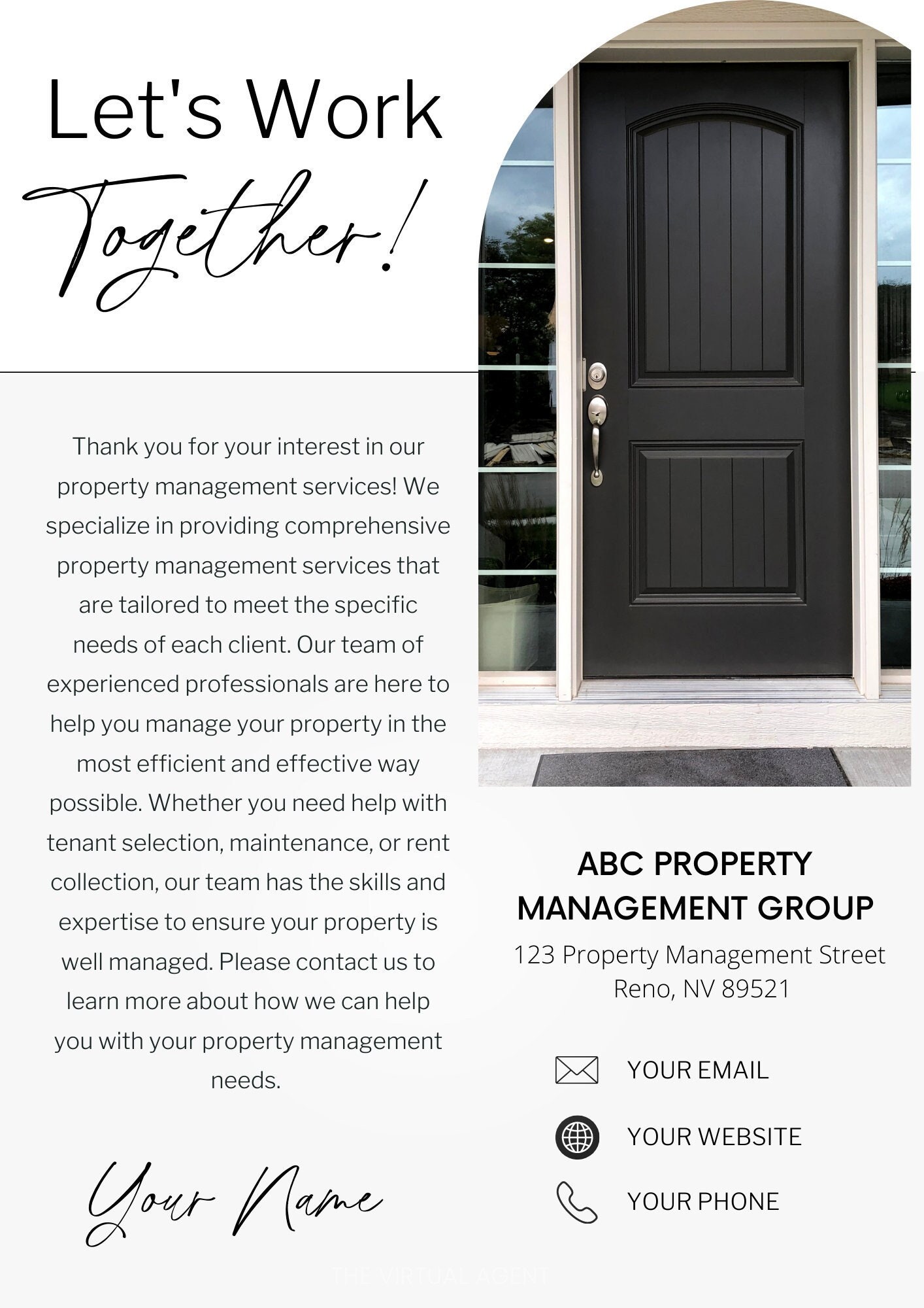 Property Management Handbook Template: Marketing Flyer, Editable in ...
