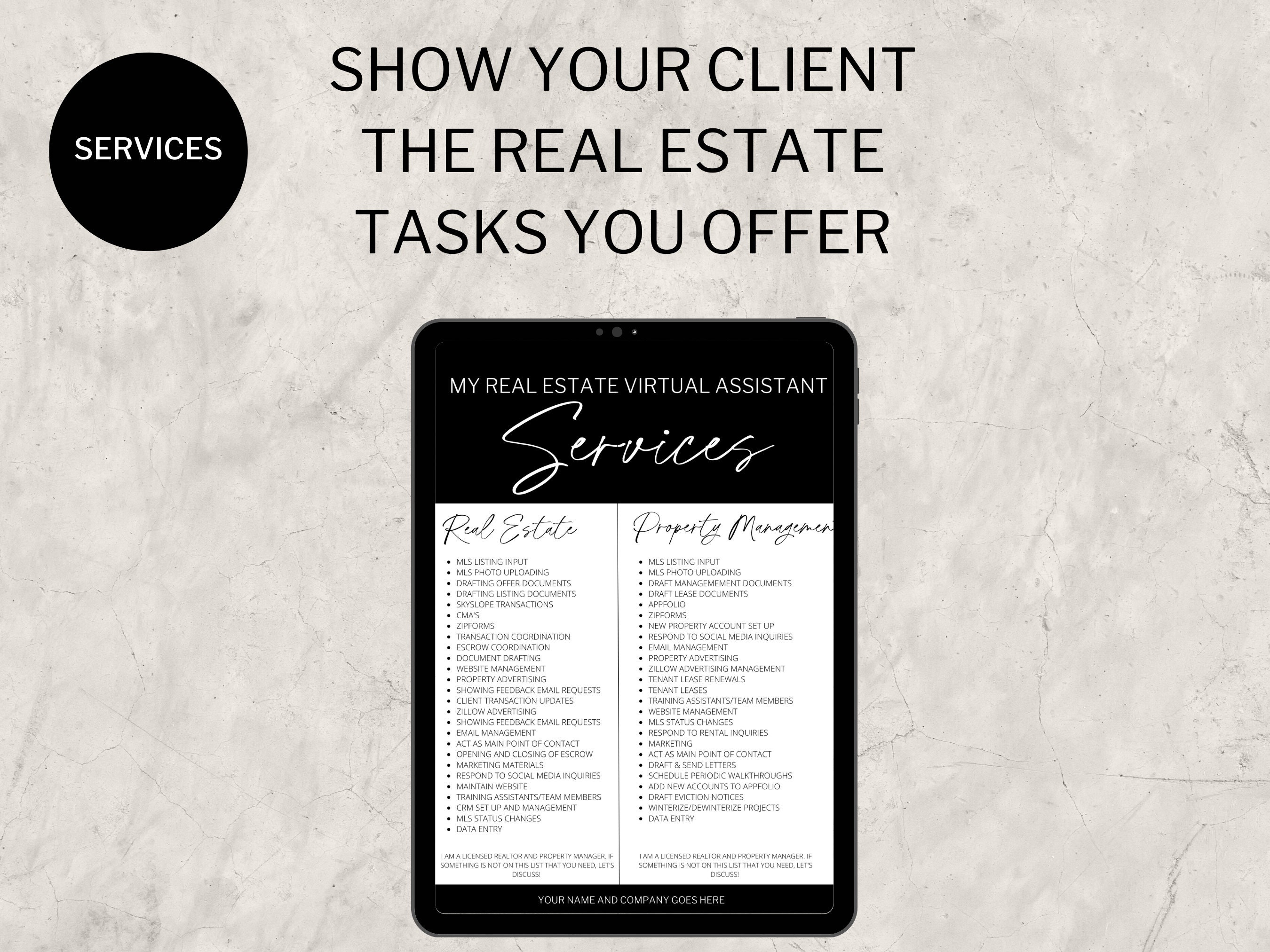Real Estate Virtual Assistant Services Template (editable Canva) - Etsy