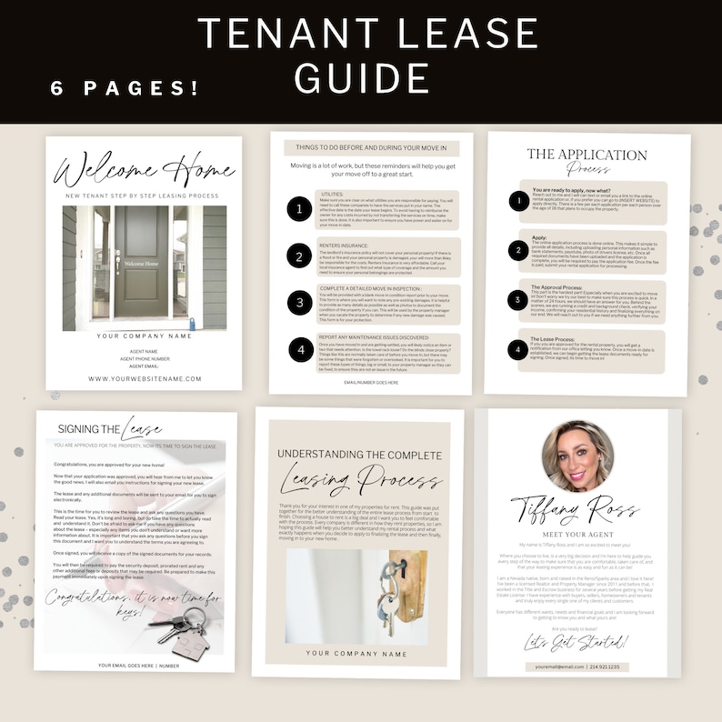 Tenant Onboarding Bundle: Editable Templates for Property Management ...