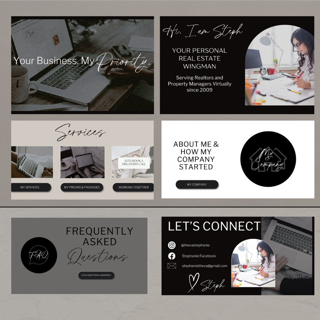 Virtual Assistant Website Template: Editable Canva Layout (digital ...