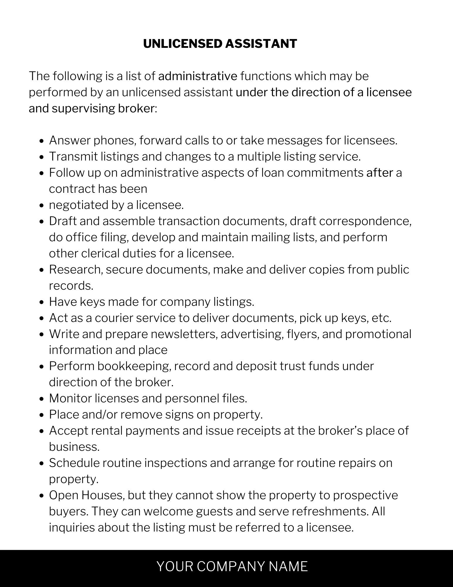 Hiring A Licensed/unlicensed Assistant, Real Estate, Property ...