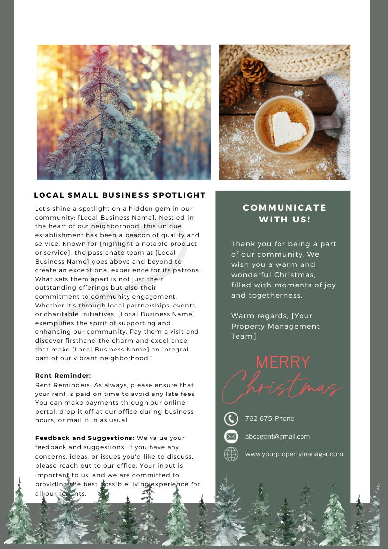 December Newsletter | Winter Newsletter | Real Estate Marketing ...