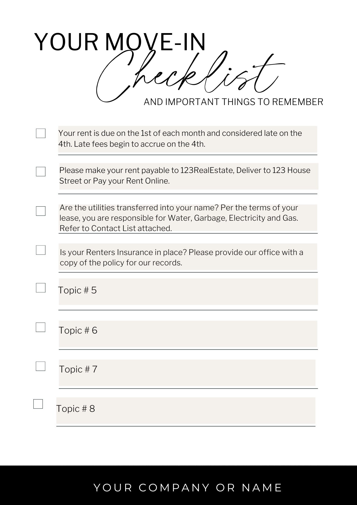 Tenant Welcome Guide| Property Management | Editable in Canva - Etsy