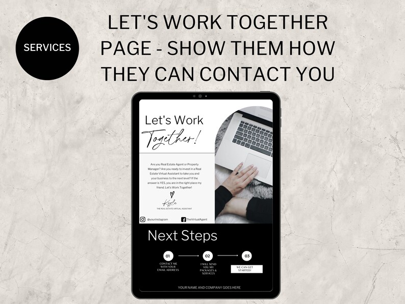 Real Estate Virtual Assistant Services Template (editable Canva) - Etsy