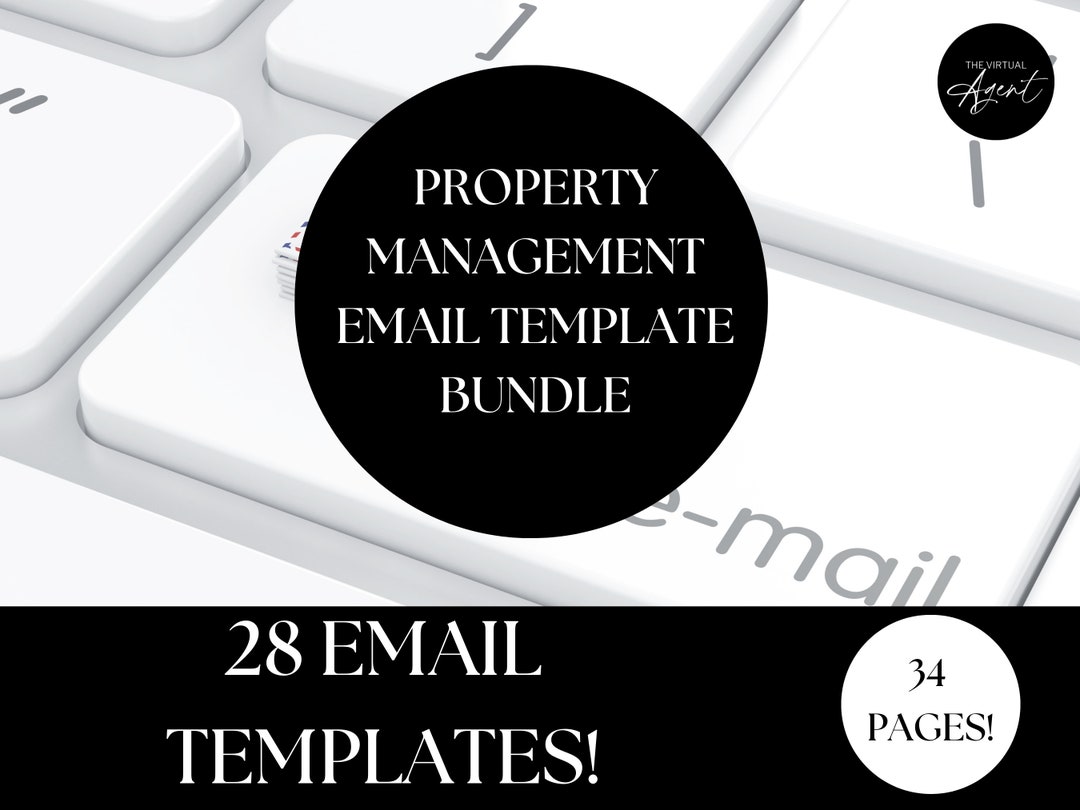 Property Management Email Template Bundle: 28 Editable Templates ...