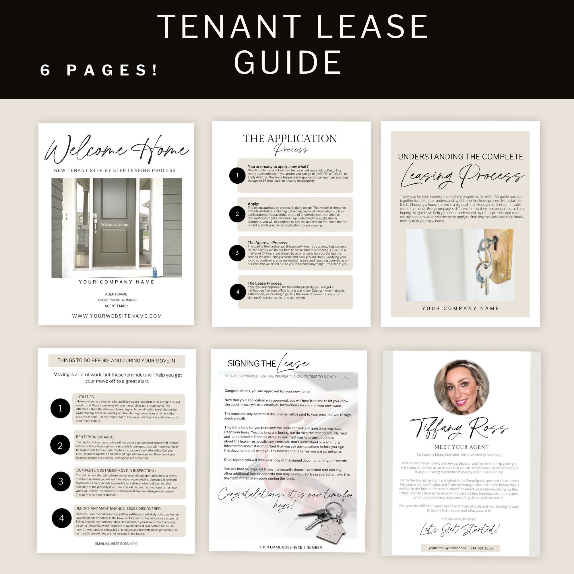Tenant Lease Guide| Editable in Canva | Property Managers| Leasing ...