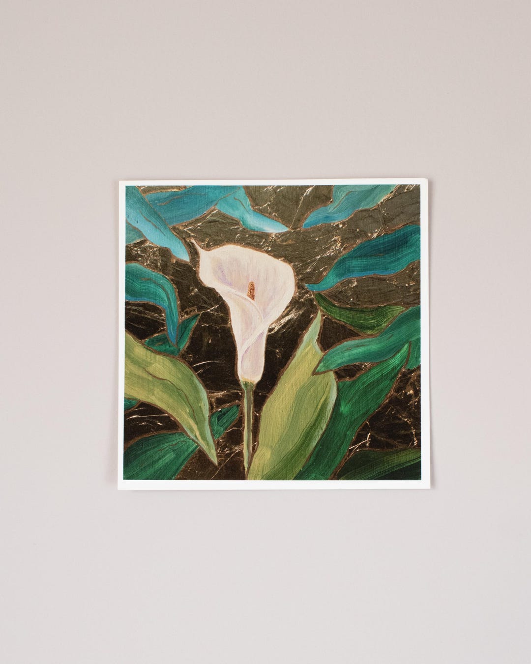 Gilded Calla Lily Flower Art Print - Florals, Botanical Print, Mother's ...