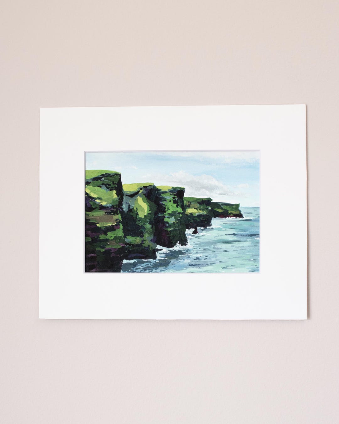 Cliffs of Moher Art Print: Ireland Gouache Landscape - Etsy