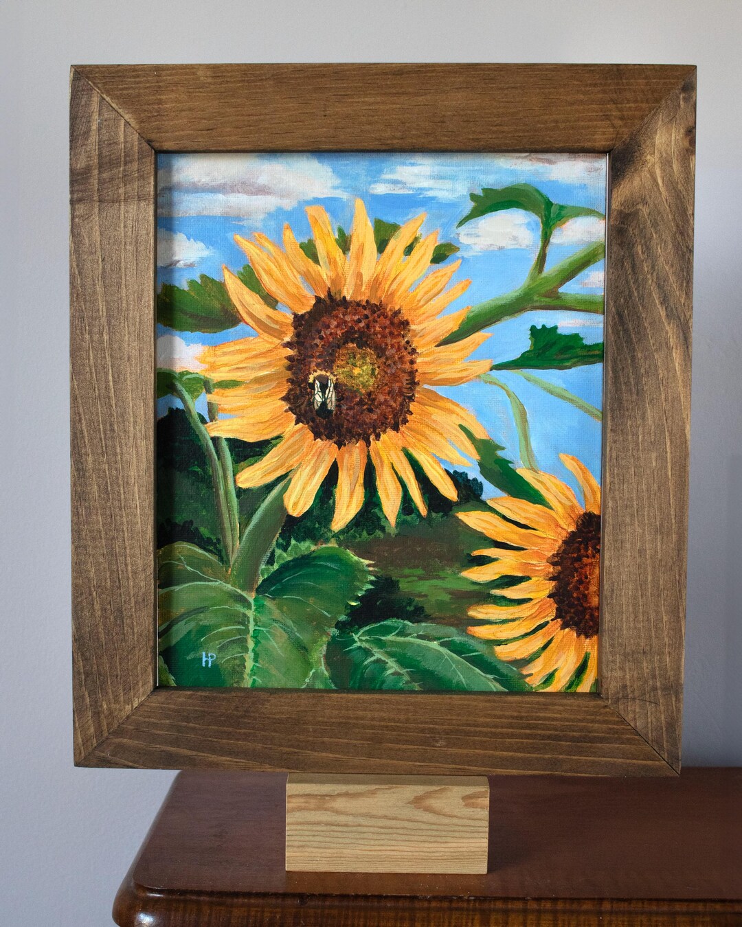 Sunflowers Original Acrylic Painting 8x10in - Dorothea Dix Park, North ...
