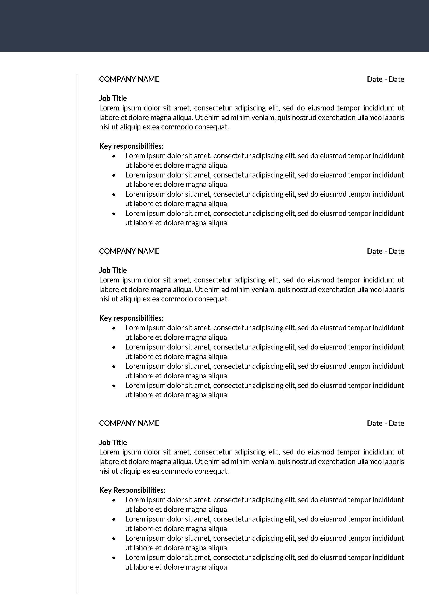 Professional Resume Template (5 Versions Included) - Etsy