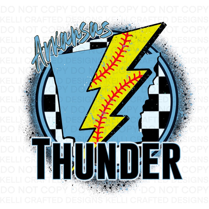 Arkansas Thunder Softball PNG Design for Sublimation - Etsy