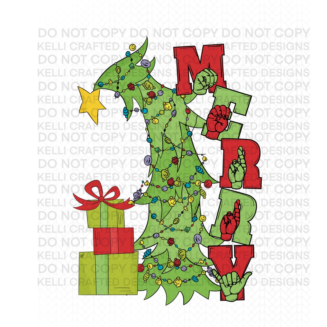 ASL Merry Christmas Sign Language Png SURPRISE BONUS File Included! - Etsy