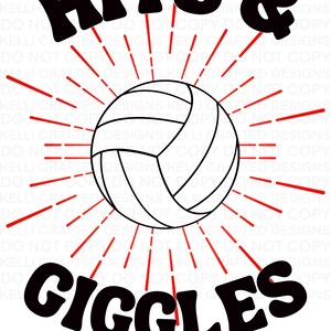 Hits & Giggles Volleyball PNG Digital File for Sublimation - Etsy