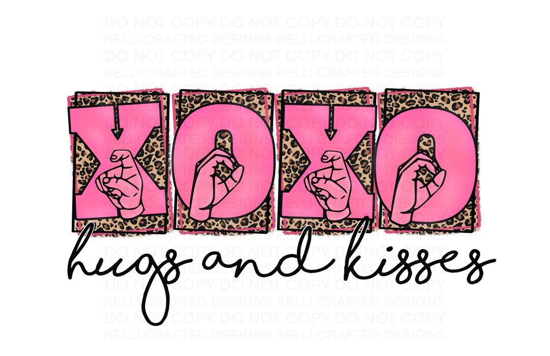 ASL Hugs and Kisses Valentine’s Day Png - Etsy