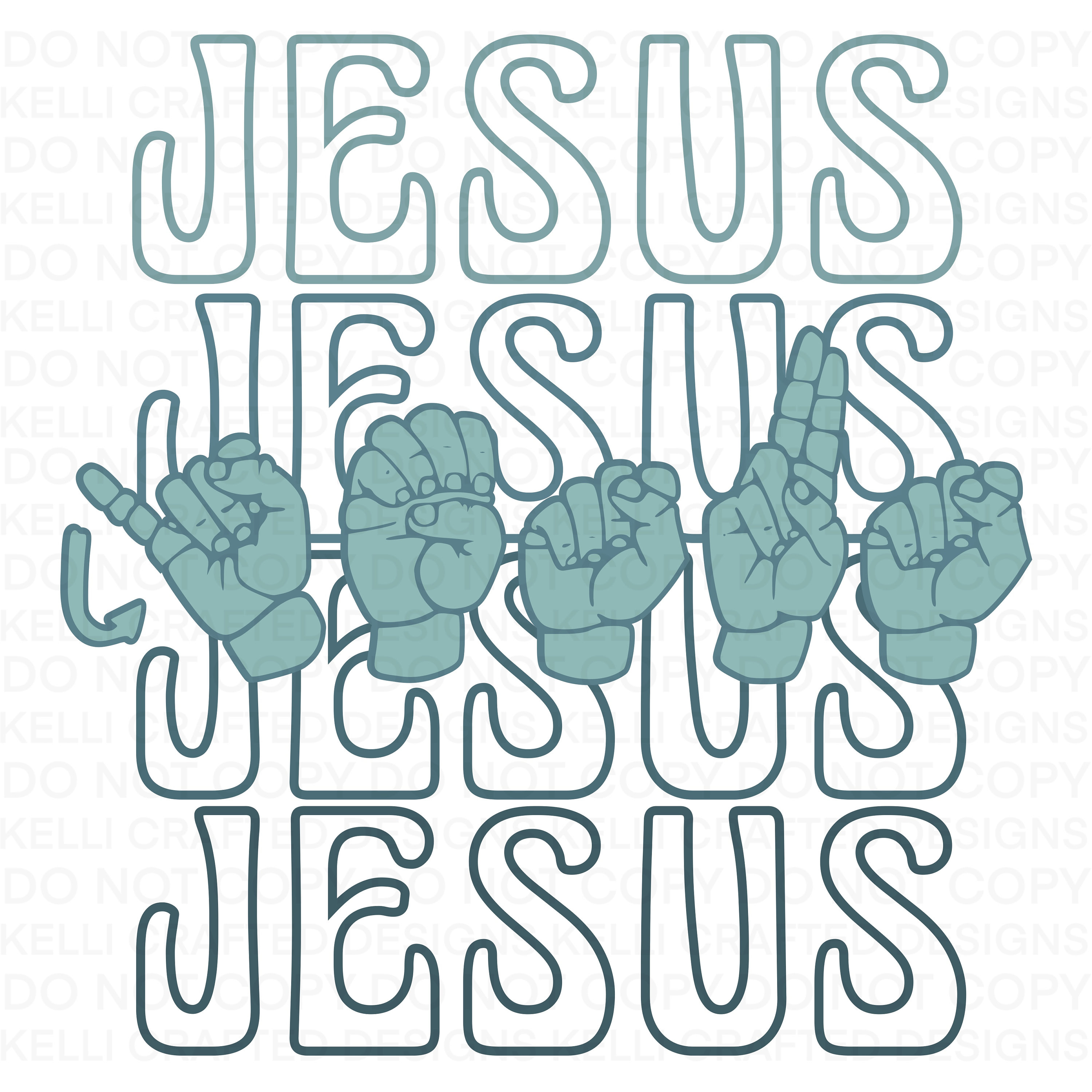 ASL Jesus Christian Design for Sublimation DTF Png File - Etsy