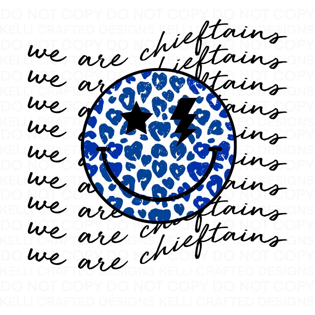 RETRO We Are Chieftains Blue Mascot Spirit PNG Sublimation Digital ...
