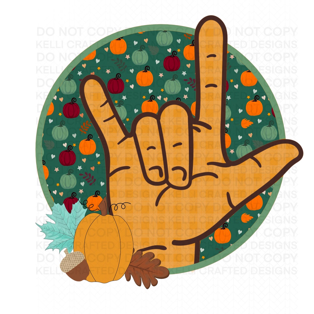 ASL Fall I Love You PNG Sign Language - Etsy