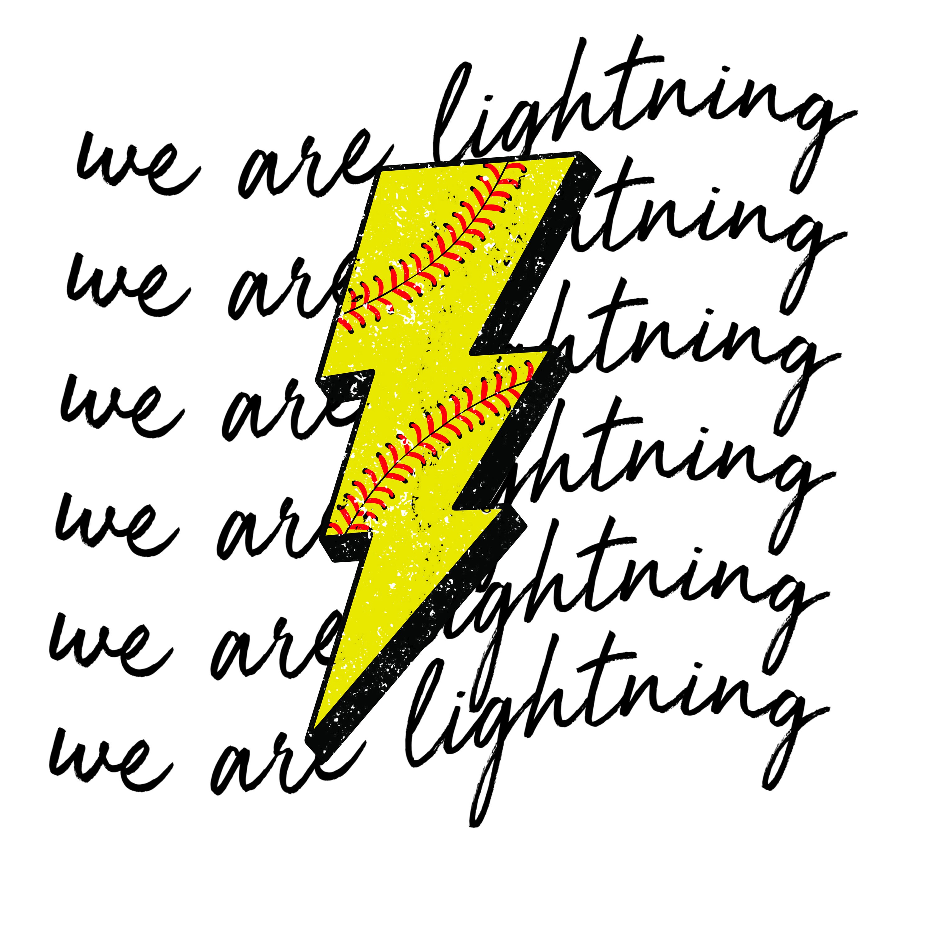 We Are Lightning Softball PNG Design for Sublimation - Etsy