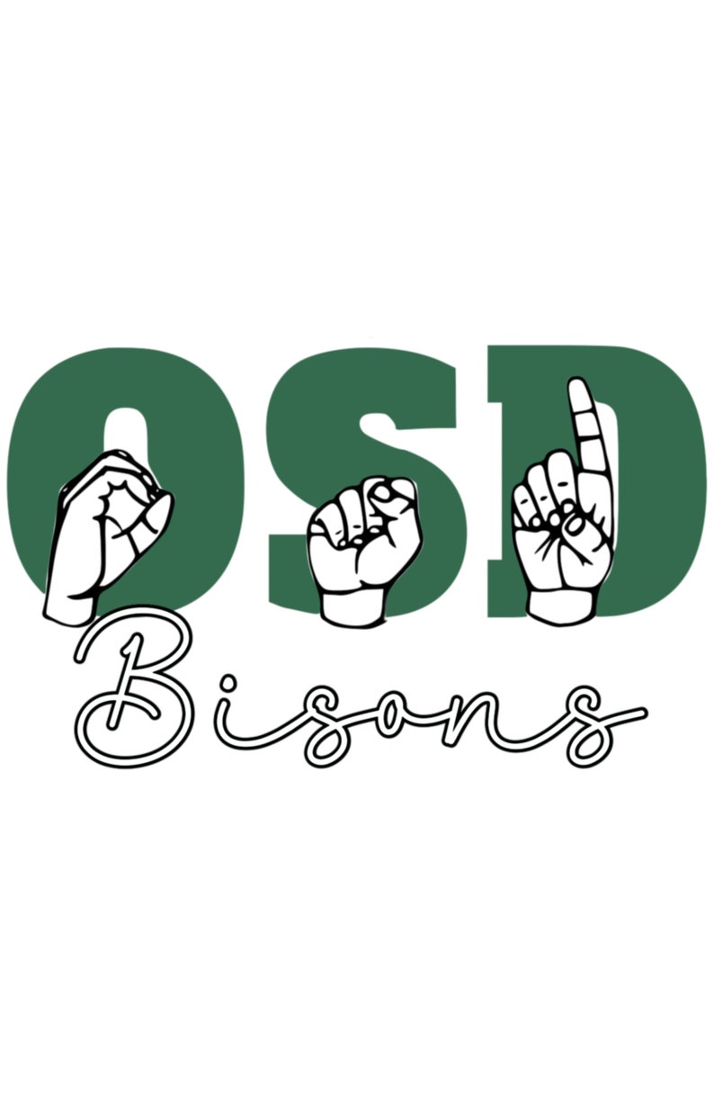 OSD Oklahoma School for the Deaf Bisons Mascot PNG Sign Language - Etsy