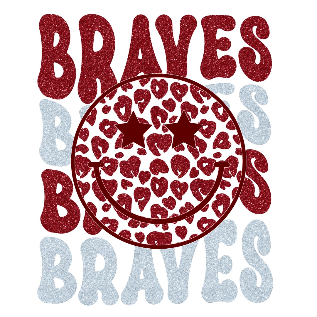 Retro Braves Smiley Face Mascot Png - Etsy