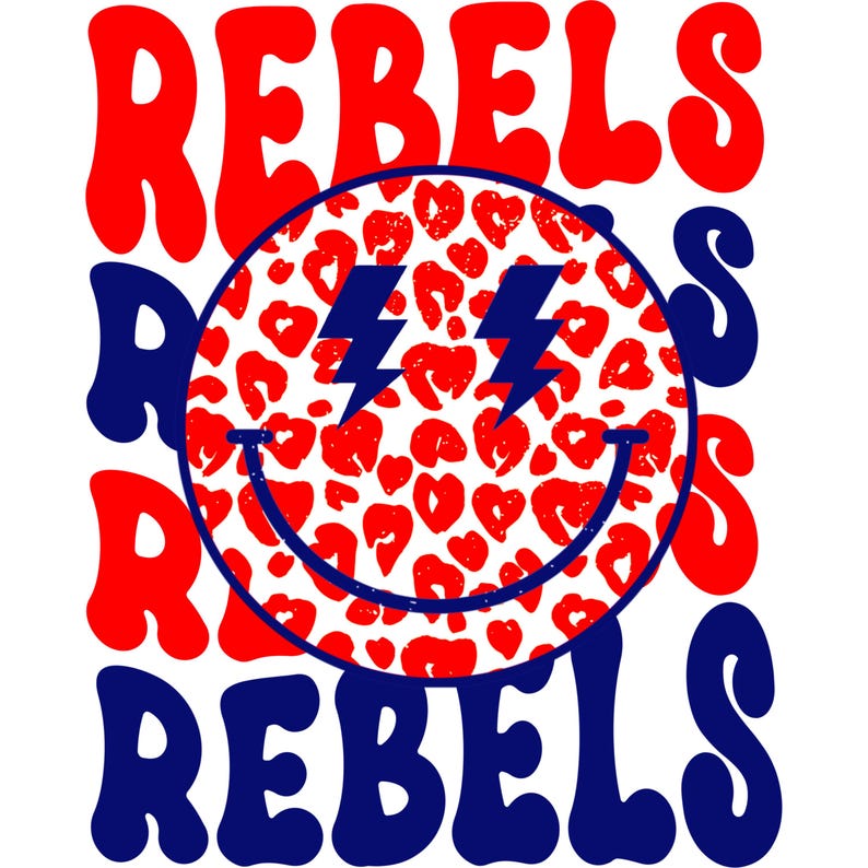 Retro Rebels Mascot Smiley Face PNG - Etsy