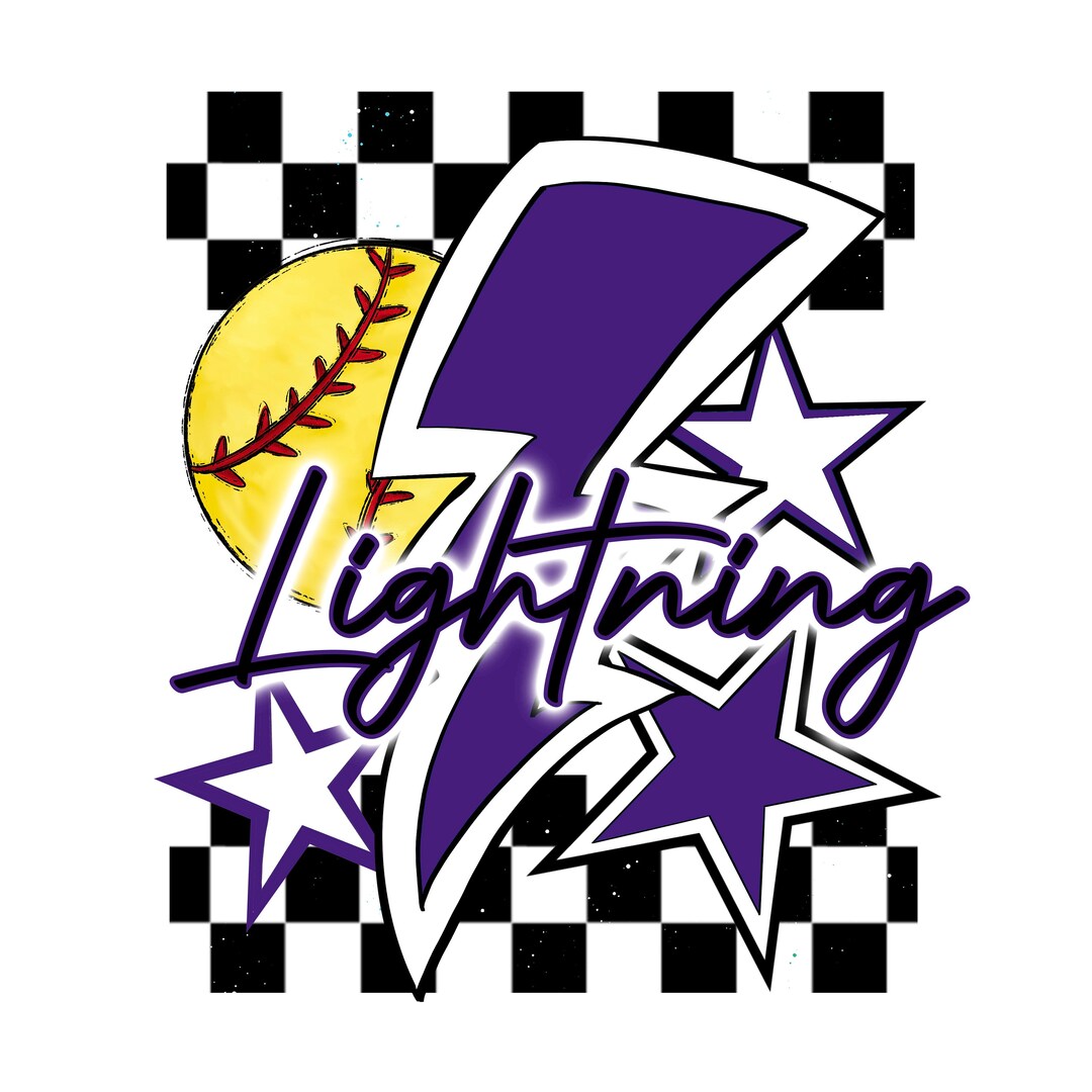 Lightning Softball PNG Design for Sublimation Custom Bundle - Etsy