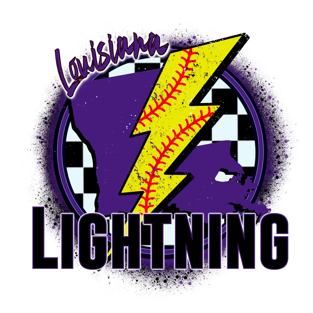 Louisiana Lightning Softball PNG Design for Sublimation - Etsy