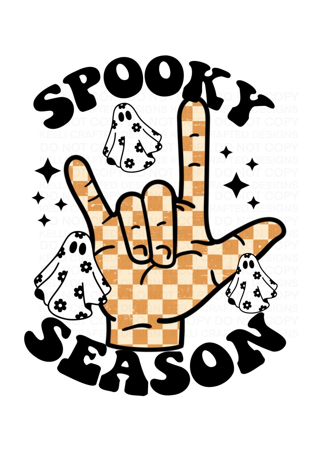Retro ASL Spooky Season Png for Sublimation - Etsy