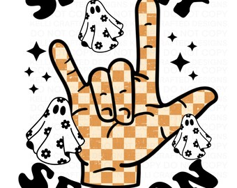 ASL Spooky Halloween Banner, Printable Party Decor (PDF) - Etsy