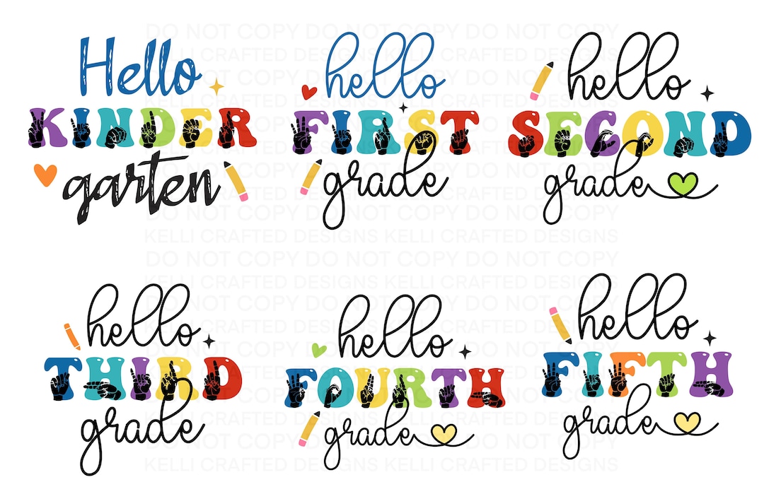 Back to School Hello ASL Bundle Sign Language, 1st, 2nd, 3rd, 4th, 5th ...