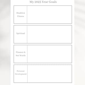 NEW 2023 Goal Planner Printable | Editable PDF | 2023 Goal Setting ...