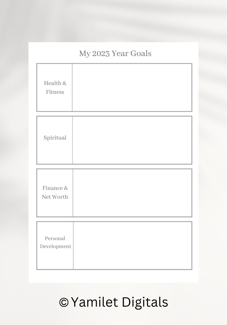 NEW 2023 Goal Planner Printable | Editable PDF | 2023 Goal Setting ...