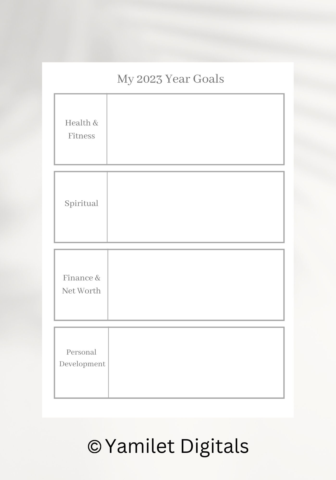NEW 2023 Goal Planner Printable | Editable PDF | 2023 Goal Setting ...