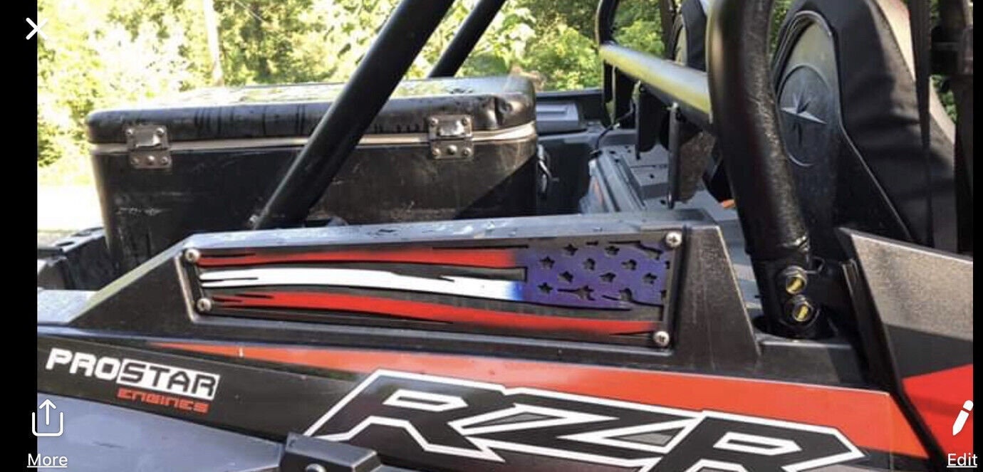 Custom Steel “tattered Flag” Polaris RZR Intake Bezel Cover 2017-2023 ...