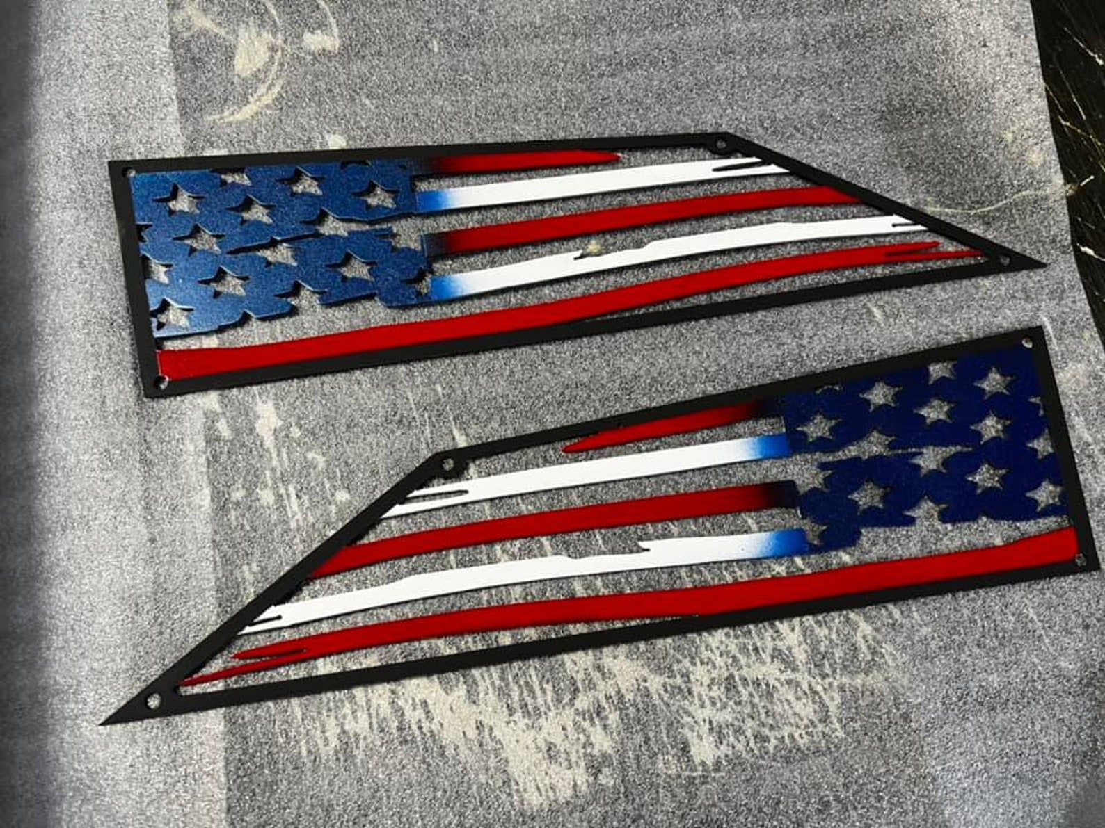 Custom Steel “tattered Flag” Polaris RZR Intake Bezel Cover 2017-2023 ...