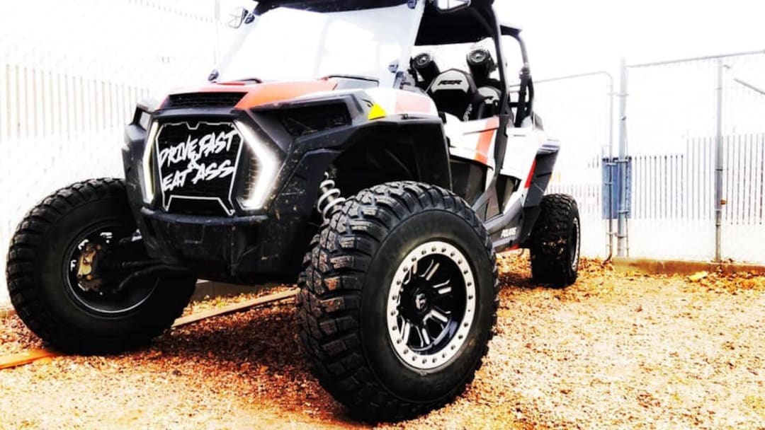 Custom Steel “drive Fast Eat Ass” Polaris RZR Grill Insert 2018-2023 ...