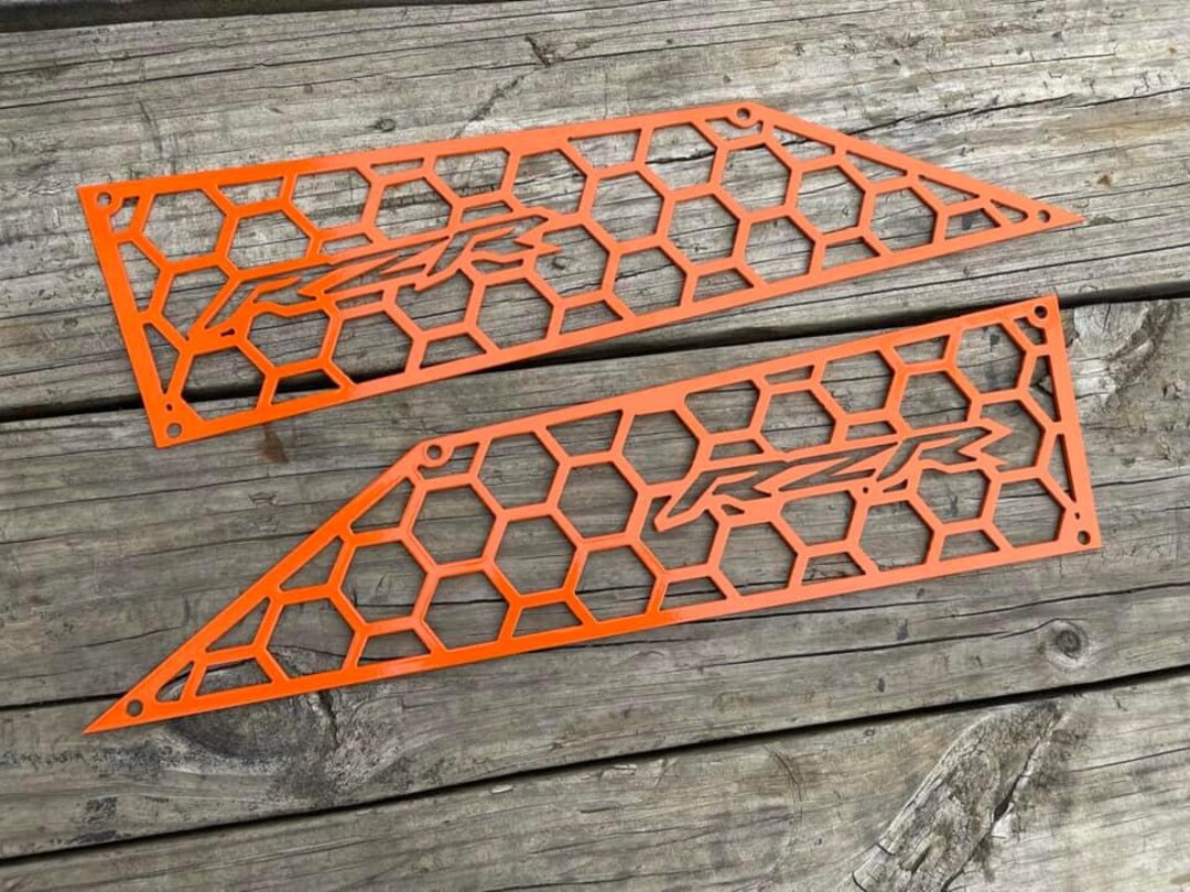 Custom Steel “honeycomb” Polaris RZR Intake Bezel Cover 2017-2023 Turbo ...