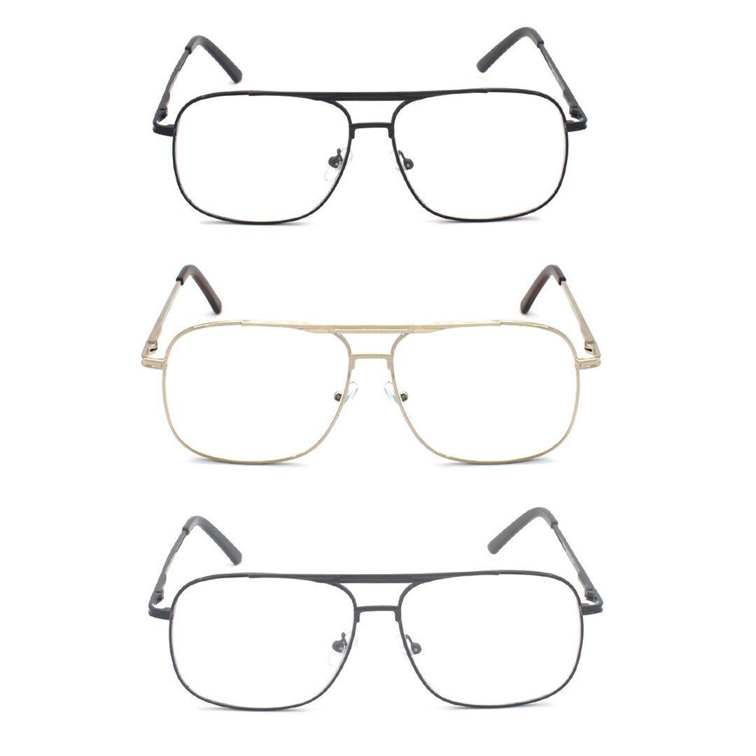 Aviator Style Metal Frame Reading Glasses - 3 Pack - Etsy