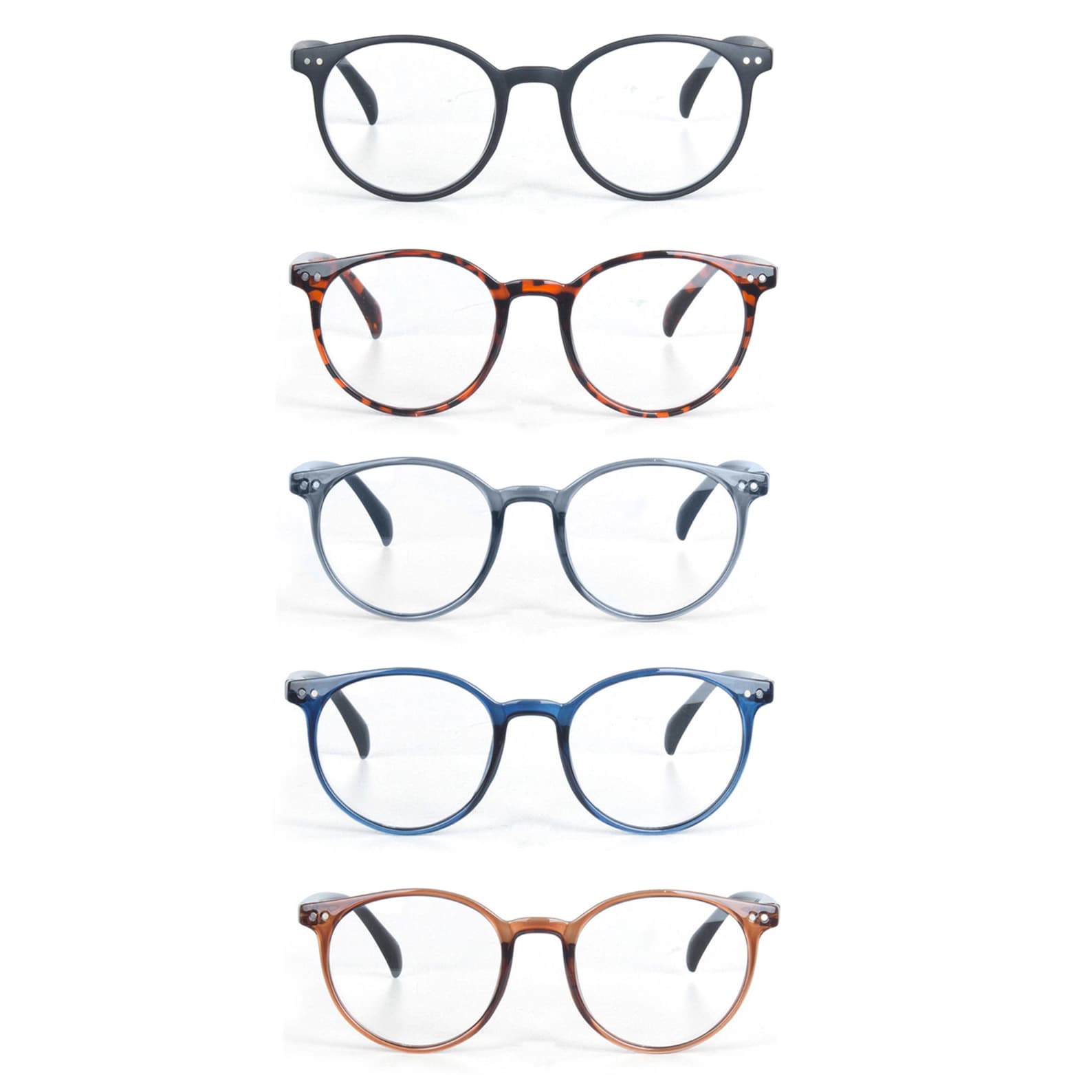 Retro Round Reading Glasses - 5 Pack Unisex Readers - Etsy