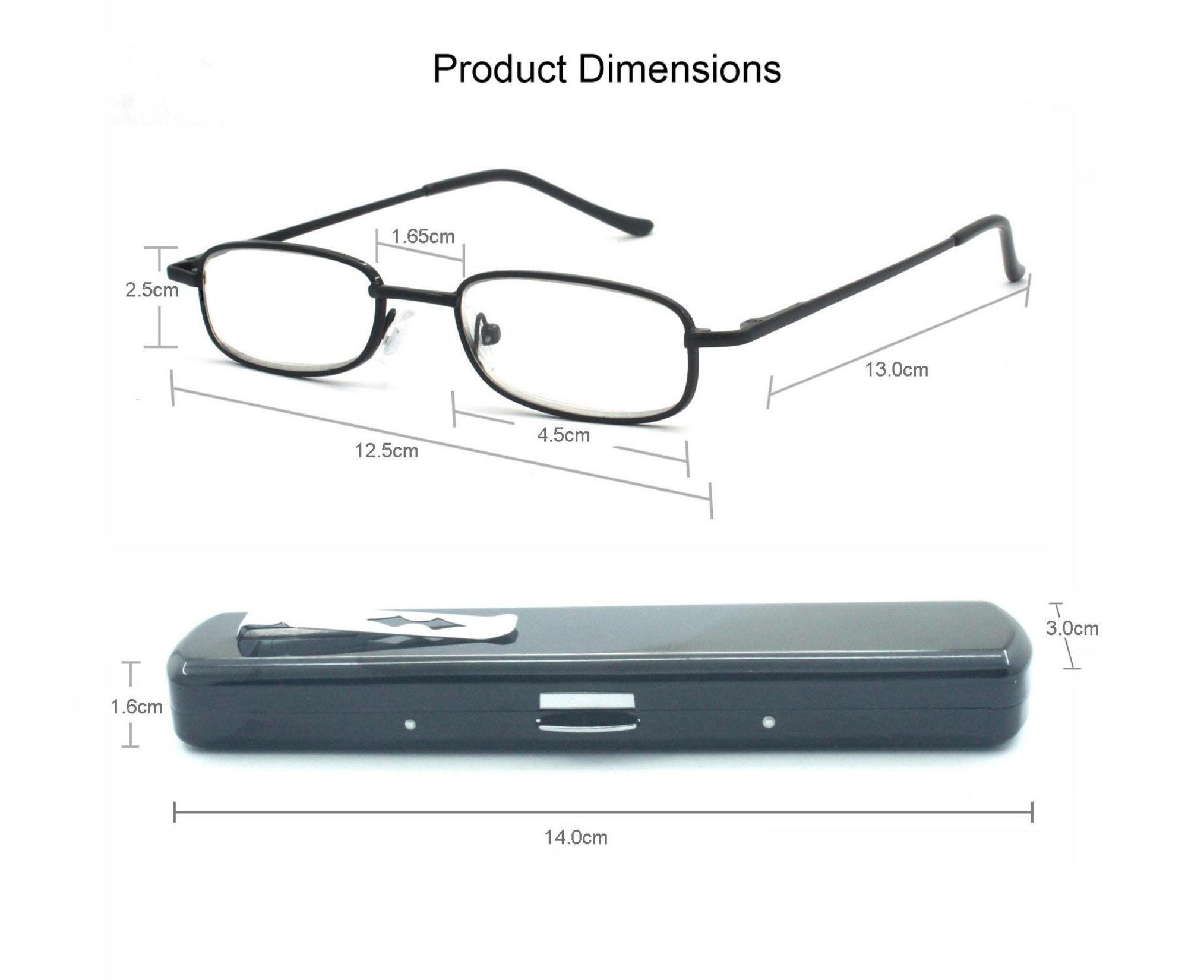 Metal Frame Reading Glasses With Pocket Case - 3 Pairs - Etsy