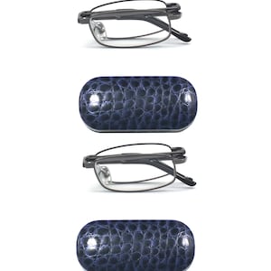 Folding Reading Glasses 3-pair Set: Compact Metal Frame With Cases - Etsy