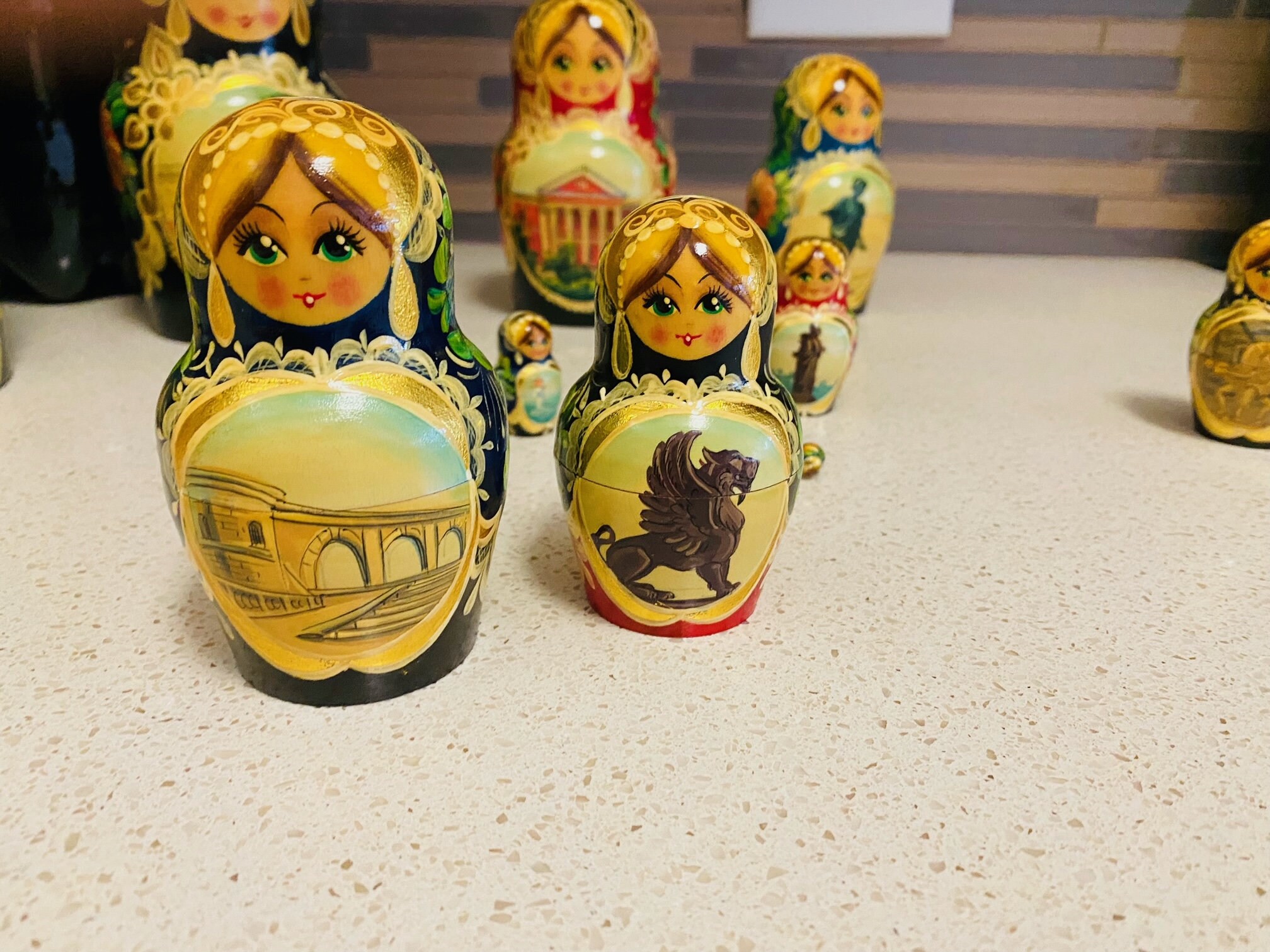 Hand Painted Unique 14-piece Ukraine Odessa Matroshka Matryoshka ...