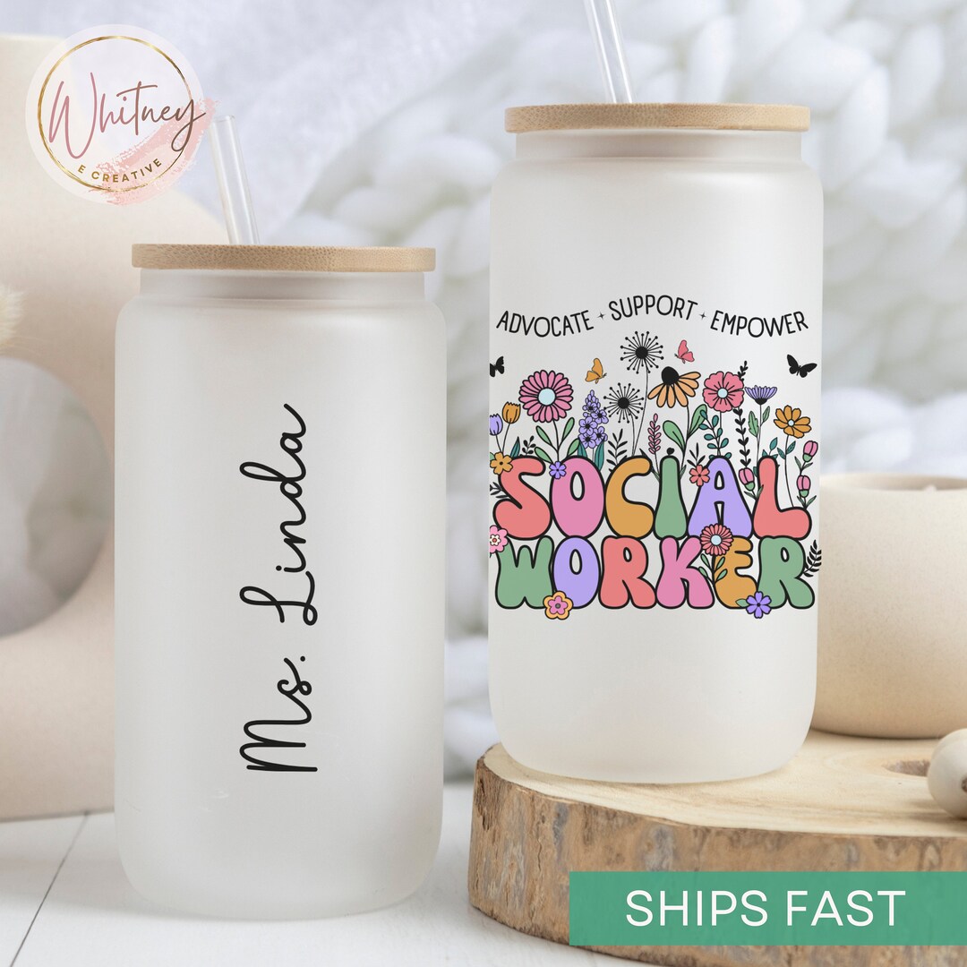 Personalized Social Worker Tumbler, Custom Social Work Appreciation ...