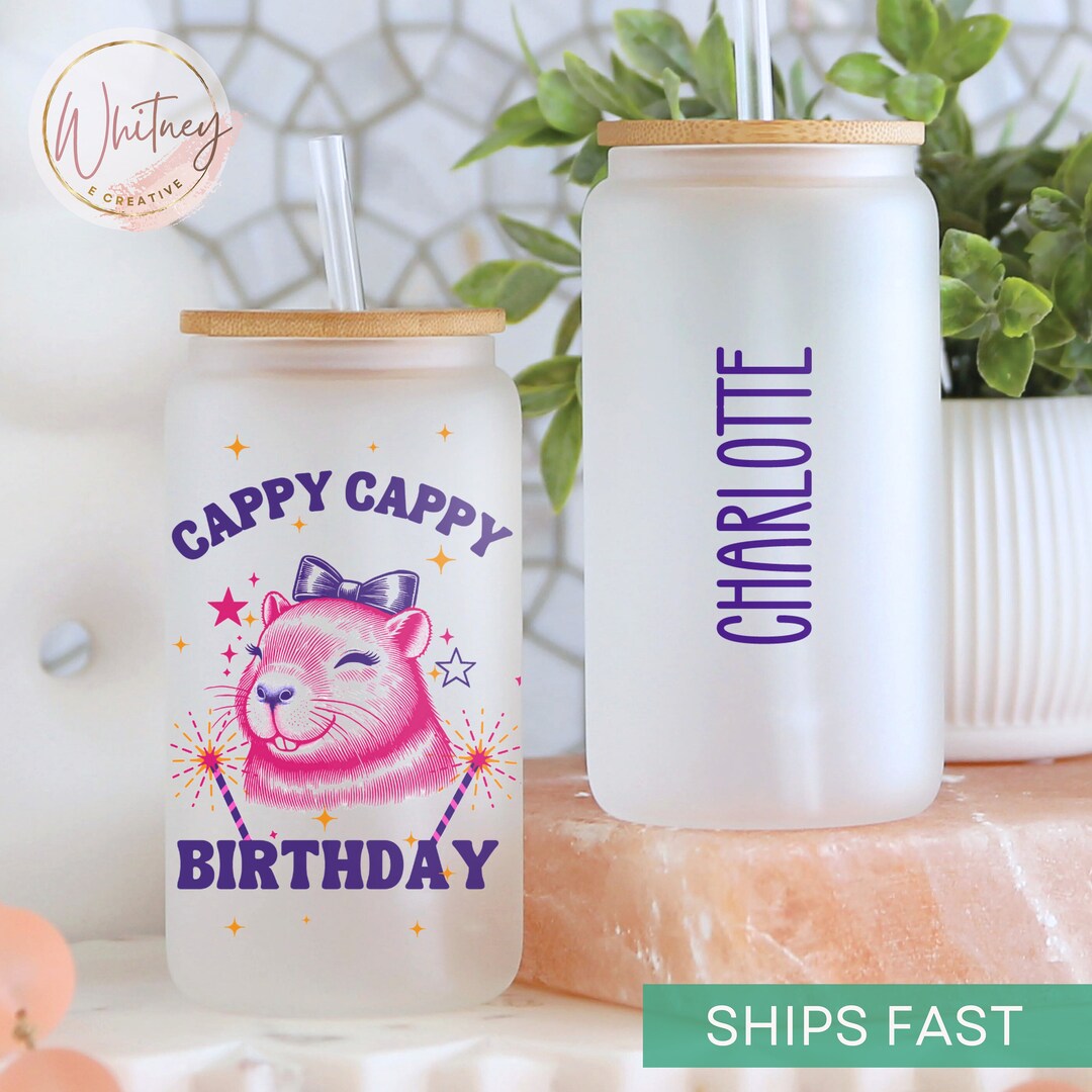 Personalized Happy Birthday Capybara Tumbler, Cappy Cappy Birthday ...