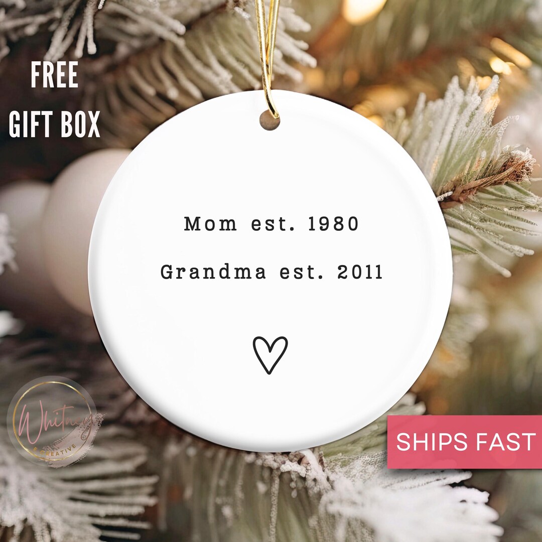 Personalized Grandma Ornament, Custom Grandma Gift, Grandma Pregnancy ...