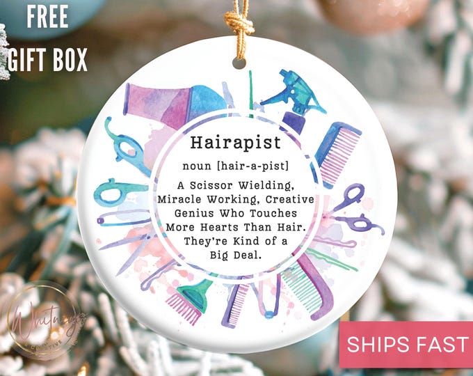Personalized Hair Stylist Ornament, Custom Hair Dresser Ornaments ...