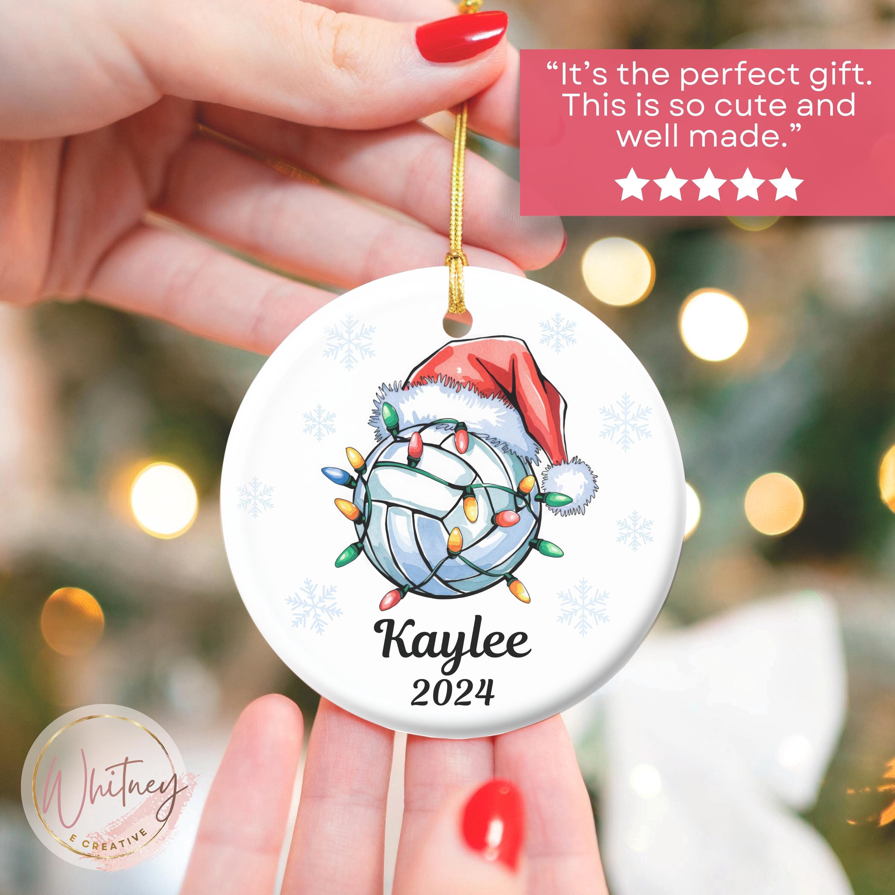 Personalized Volleyball Christmas Ornament, Custom Volleyball Christmas ...