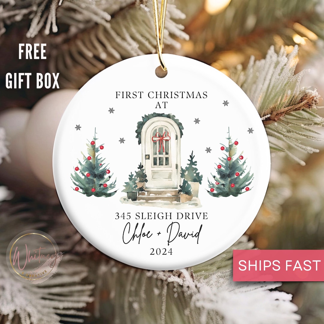 Personalized New Home Christmas Ornaments, First Christmas Our New House Ornament 2024 New Home ...