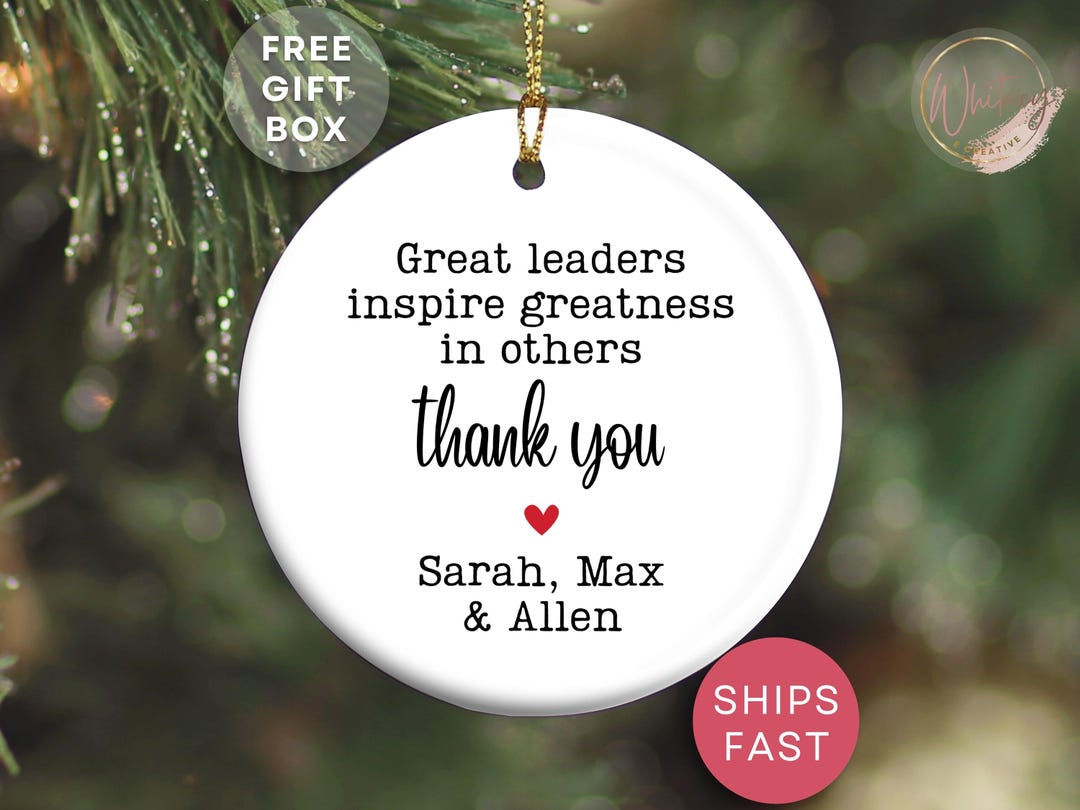 Personalized Boss Ornament, Custom Manager Christmas Gift, Team Leader ...